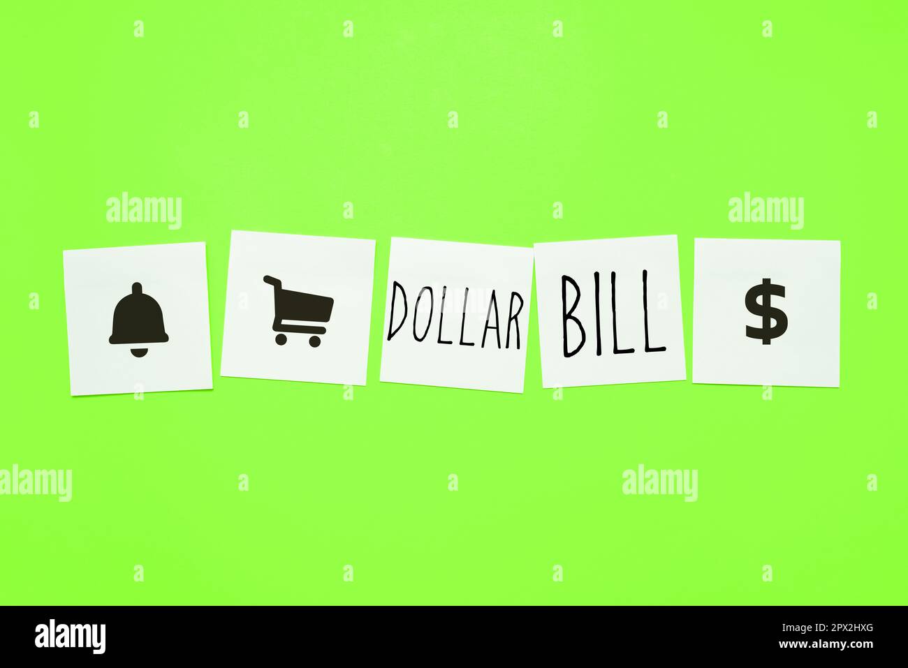 Writing displaying text Dollar Bill, Word Written on a piece of paper ...