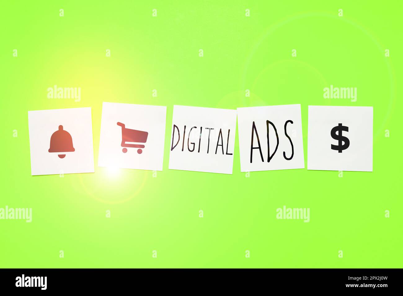 Conceptual caption Digital Ads, Business concept uses the Internet to ...