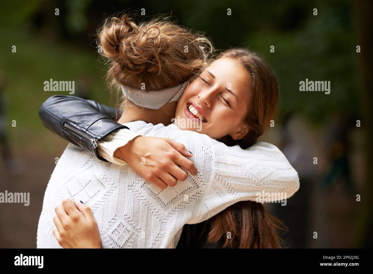 True friends will always be there...two friends embracing each other ...