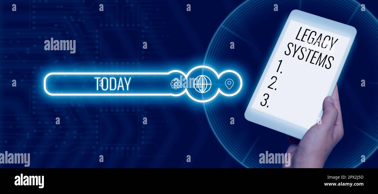 Inspiration Showing Sign Legacy Systems Word Written On Old Method Technology Computer System