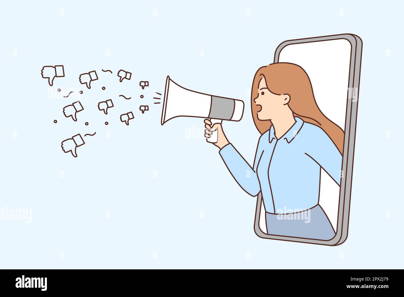 Mad woman with loudspeaker scream from cellphone give bad ...