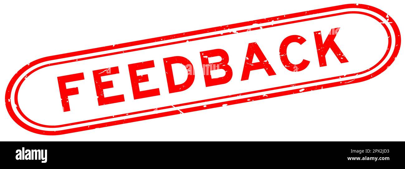 Grunge red feedback word rubber seal stamp on white background Stock ...