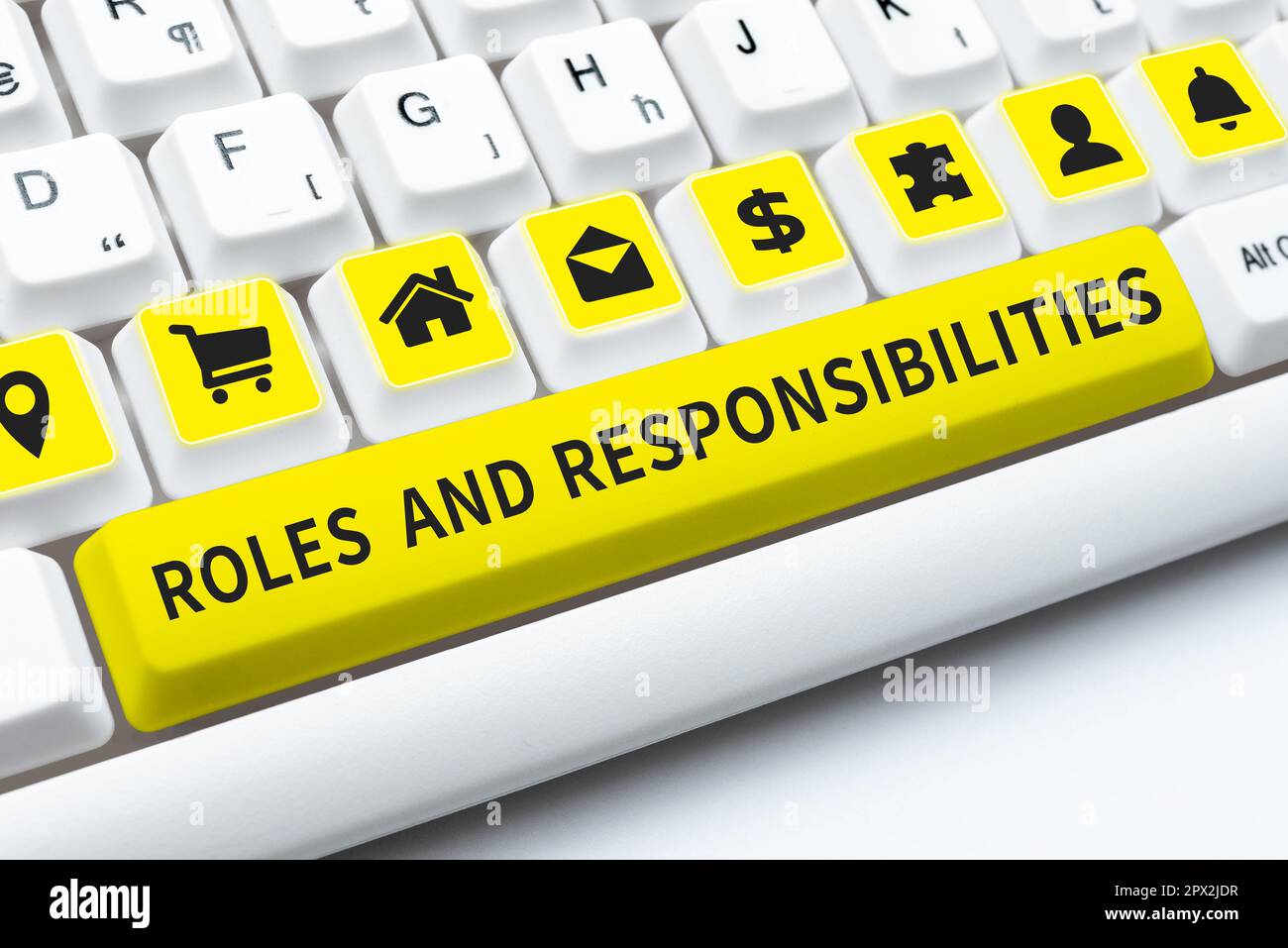 Text showing inspiration Roles And Responsibilities, Business idea ...