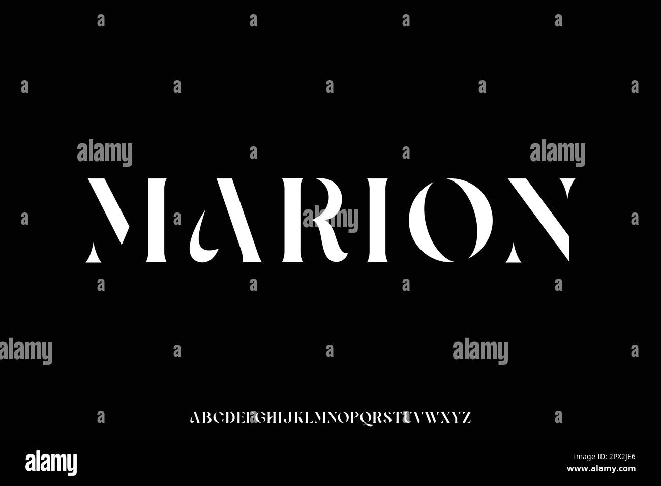 Beautiful and elegant abstract stencil type serif font vector Stock ...