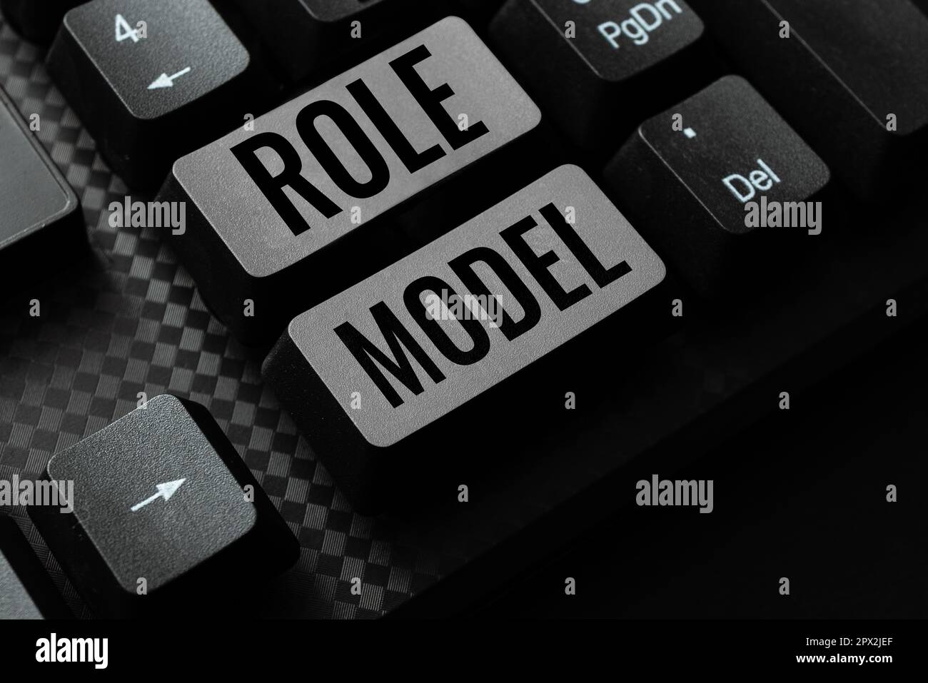 Conceptual display Role Model, Word Written on a person looked to by ...