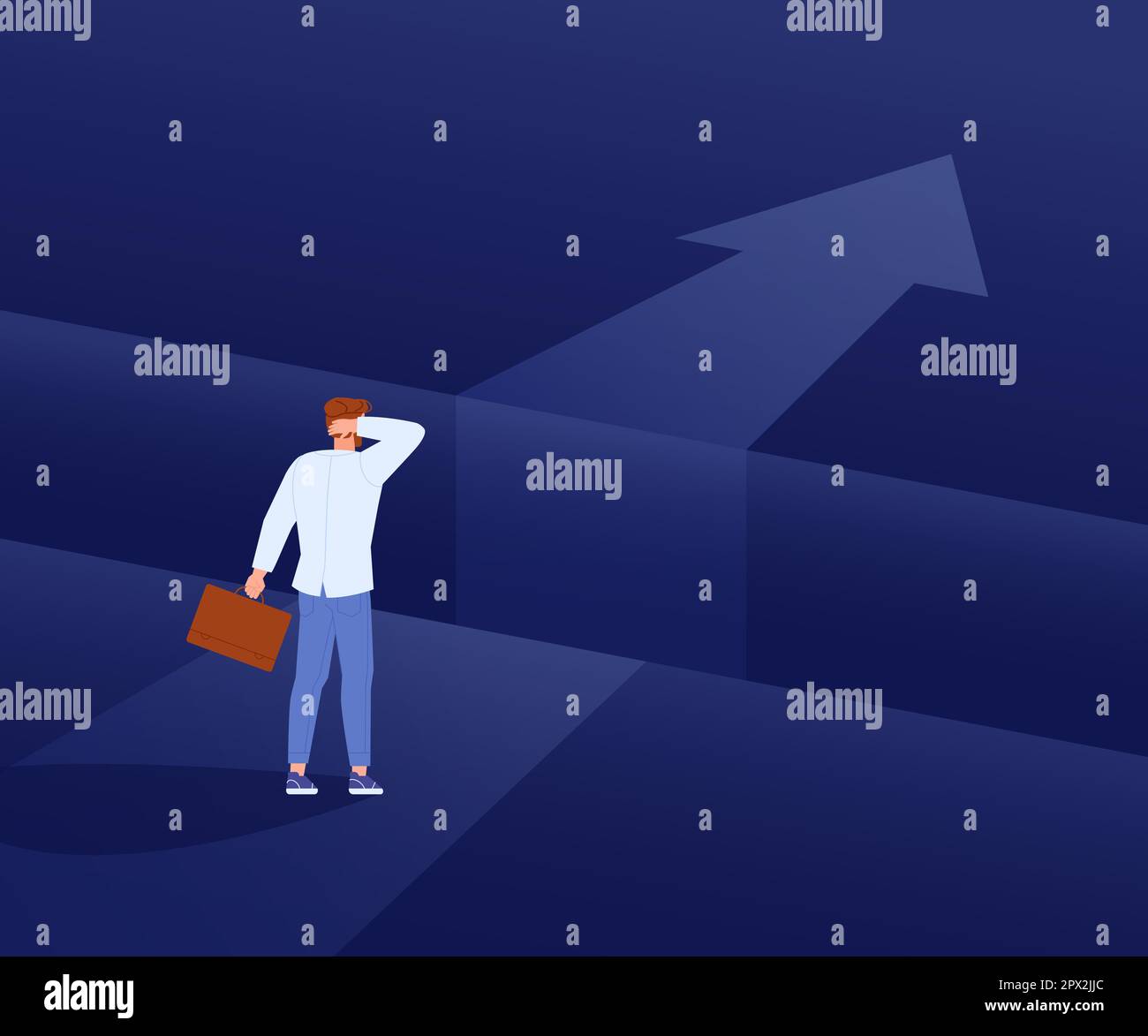 Overcome barriers Stock Vector Images - Alamy