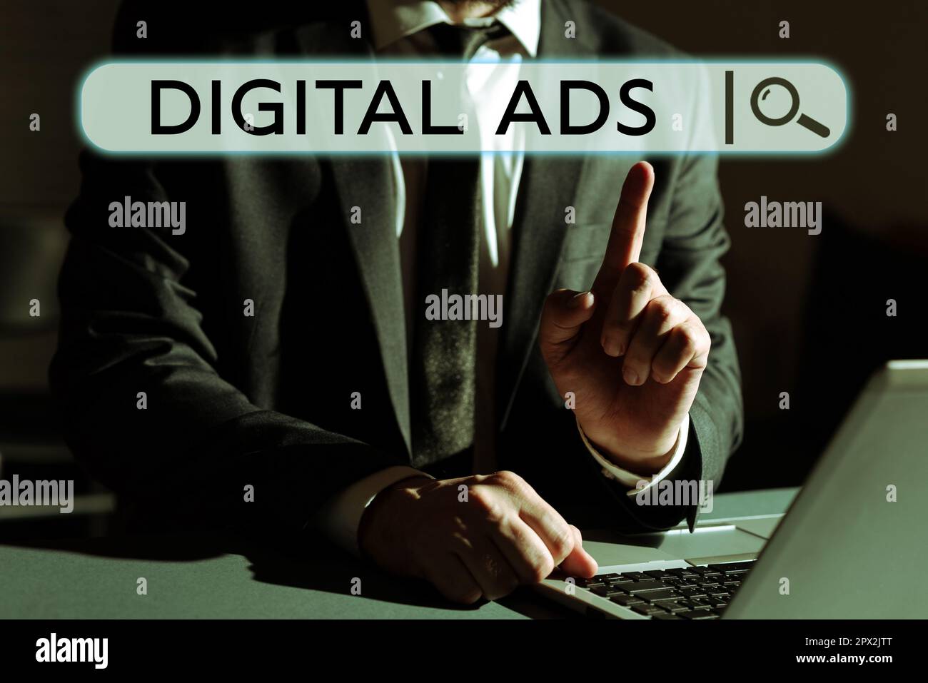 Text sign showing Digital Ads, Word for uses the Internet to deliver ...