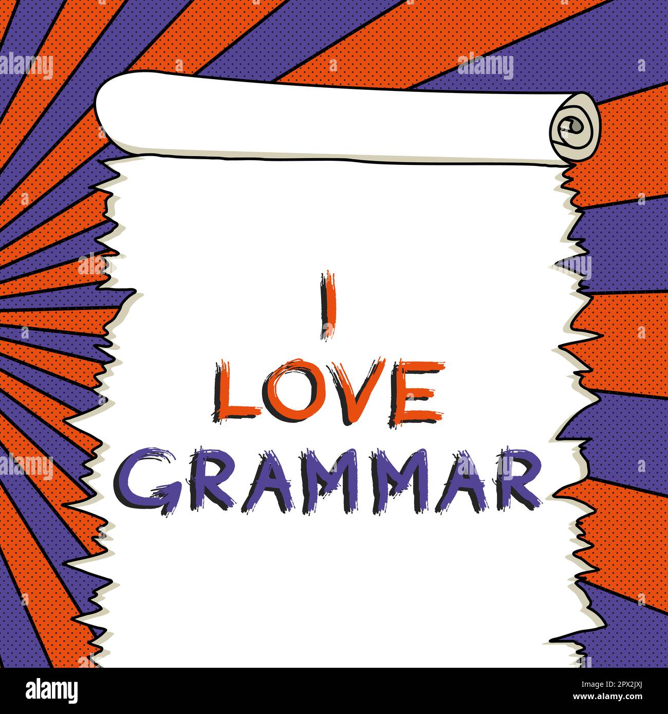 Text showing inspiration I Love Grammar, Business approach act of ...