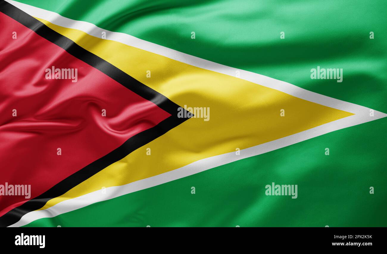 Flag guyana close up hi-res stock photography and images - Alamy