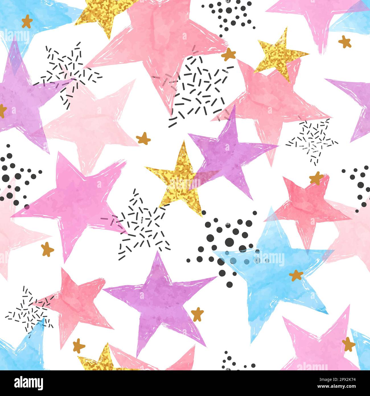 Abstract celebration background with watercolor stars. Colorful vector ...