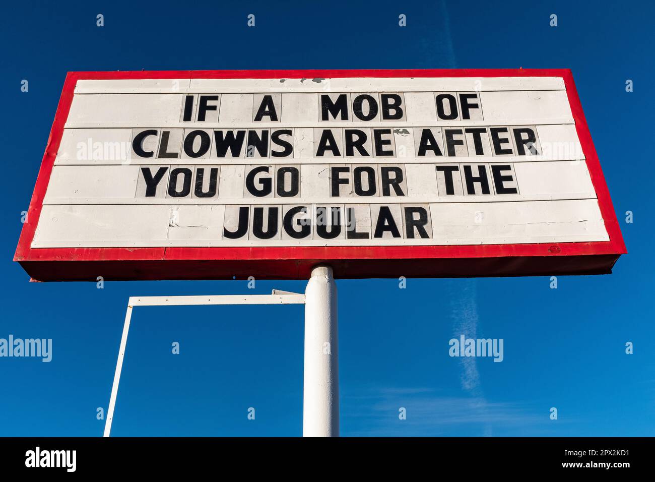 humorous outdoor signs in Albuquerque, New Mexico Stock Photo - Alamy