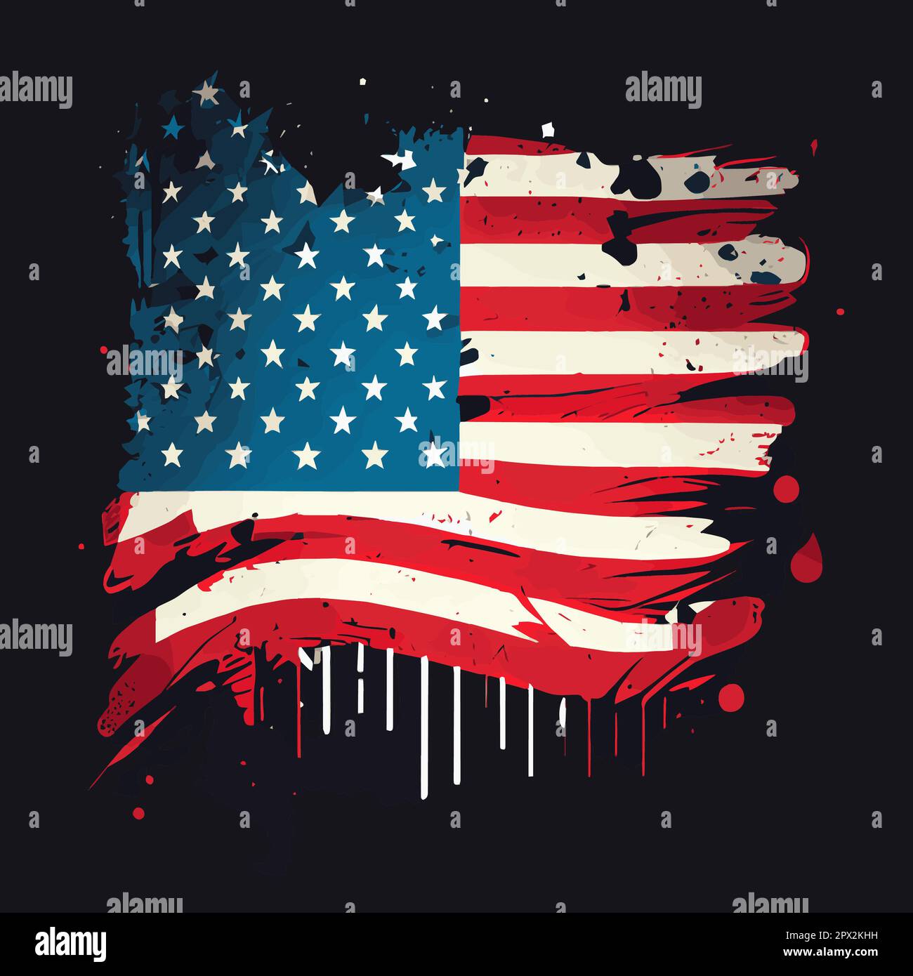 Realistic abstract flag of america, country independence day, national ...