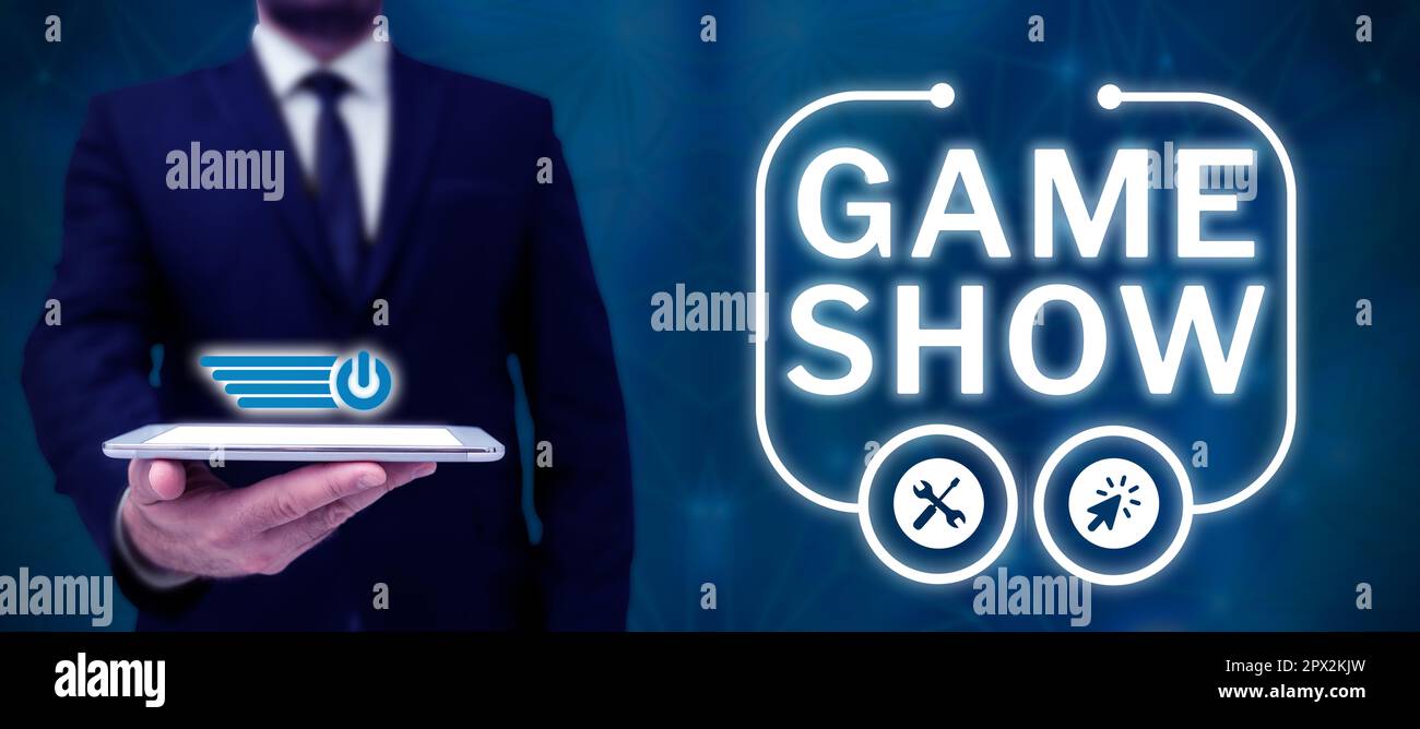 Conceptual display Game Show, Conceptual photo Program in television or ...