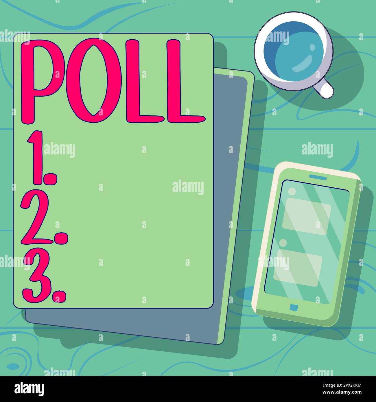 Text showing inspiration Poll, Word for Record of the number of votes ...