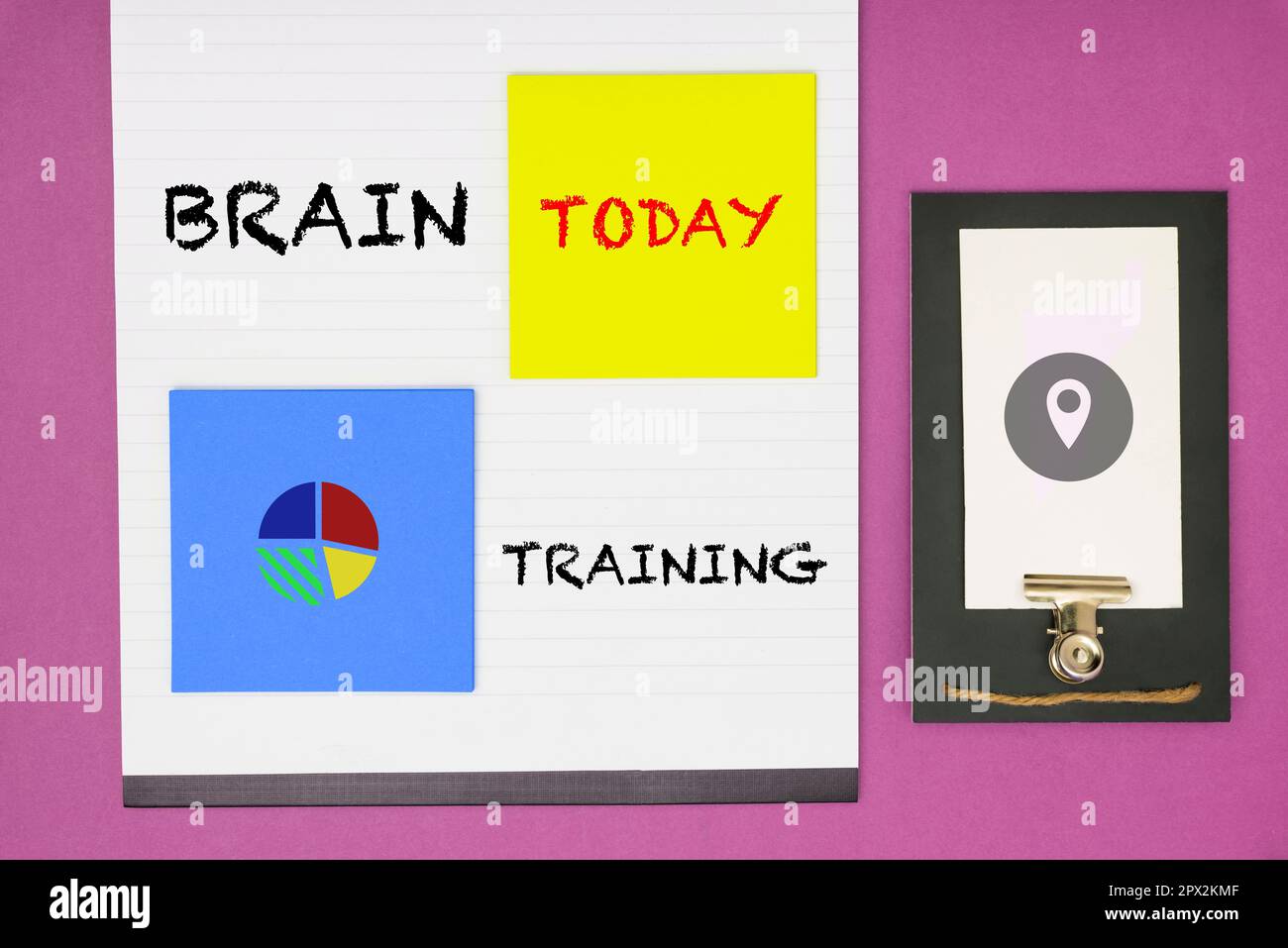 Handwriting text Brain Training, Word for mental activities to maintain ...
