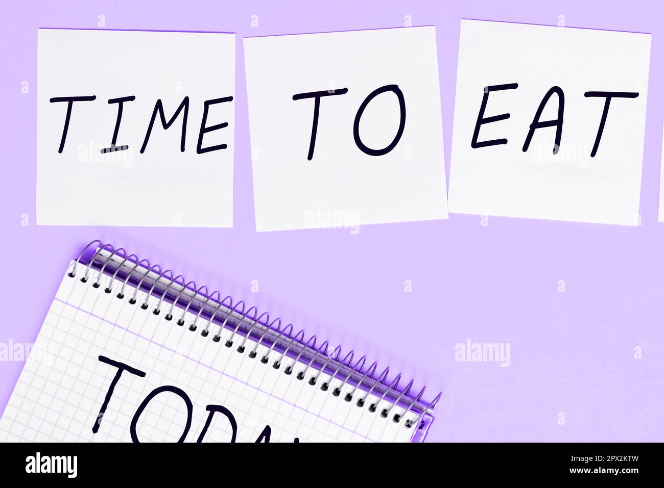 Hand writing sign Time To Eat, Business showcase Right moment to enjoy ...