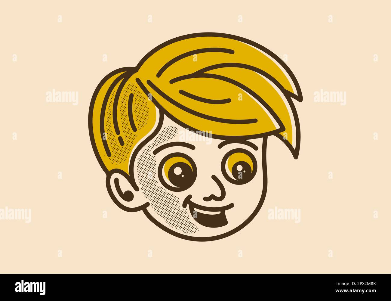 Cartoon boys head hi-res stock photography and images - Alamy