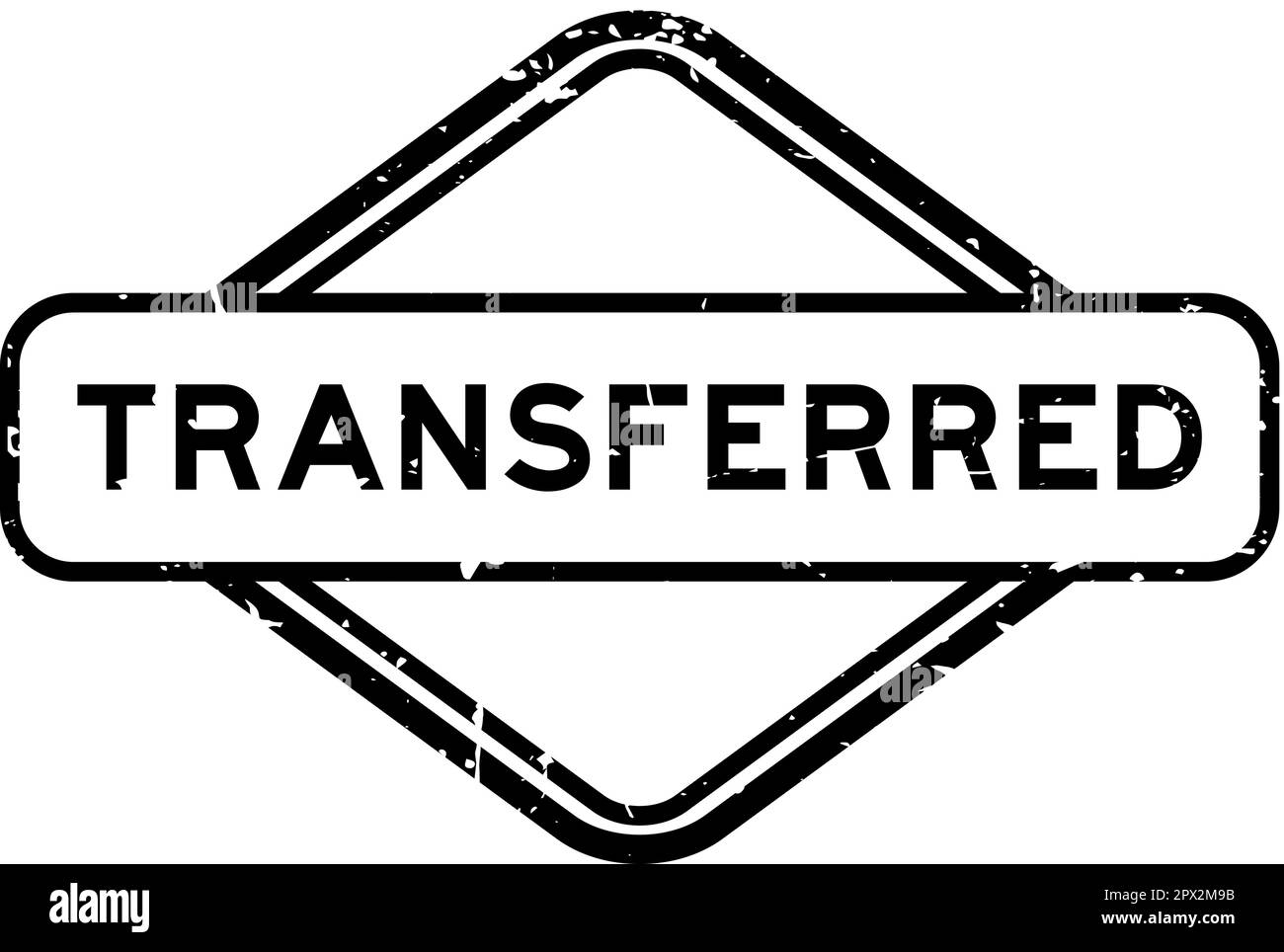 Grunge black transferred word rubber seal stamp on white background ...