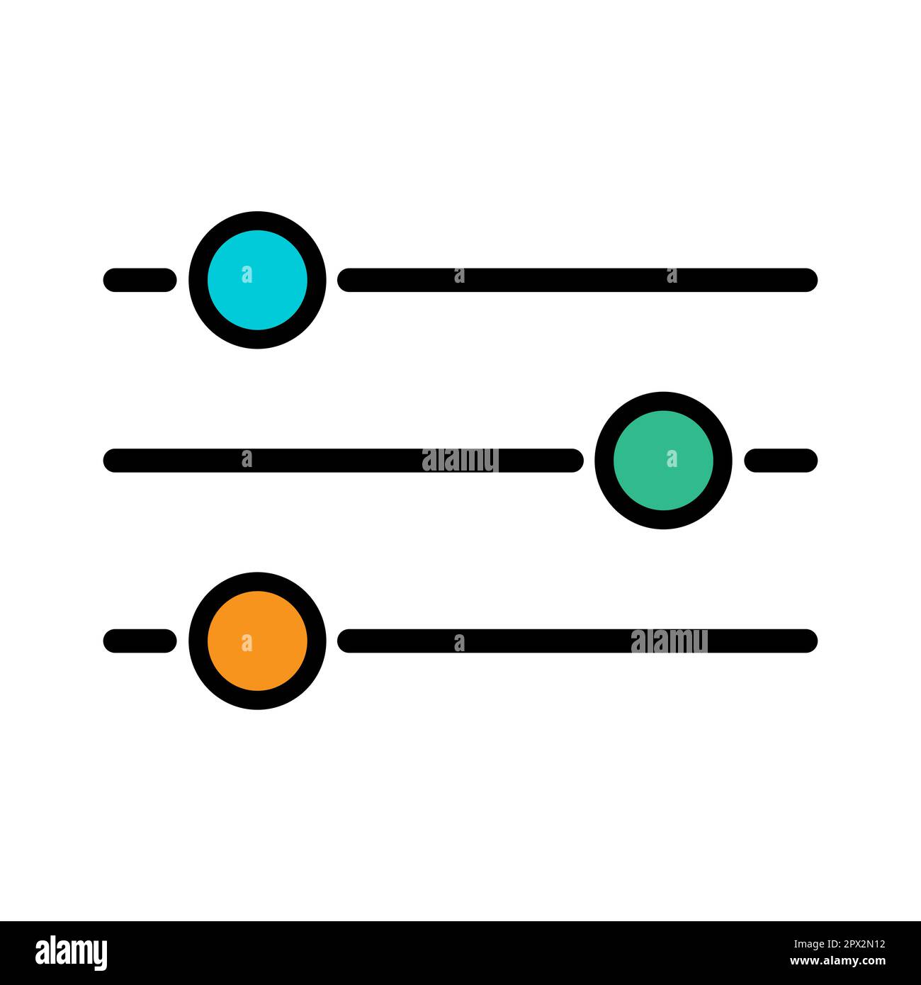 Volume mixer control icon, filter sound symbol button, switch sign ...