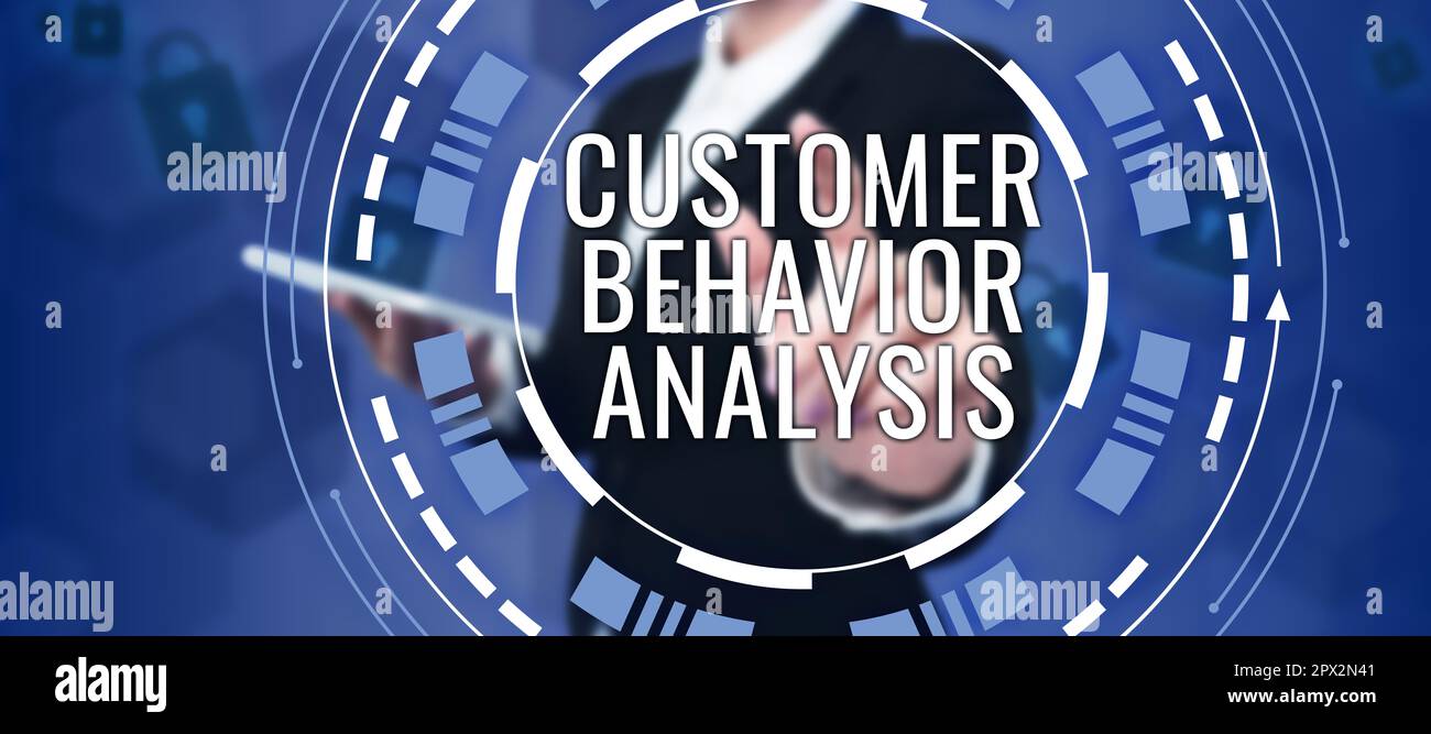Text caption presenting Customer Behavior Analysis, Concept meaning ...