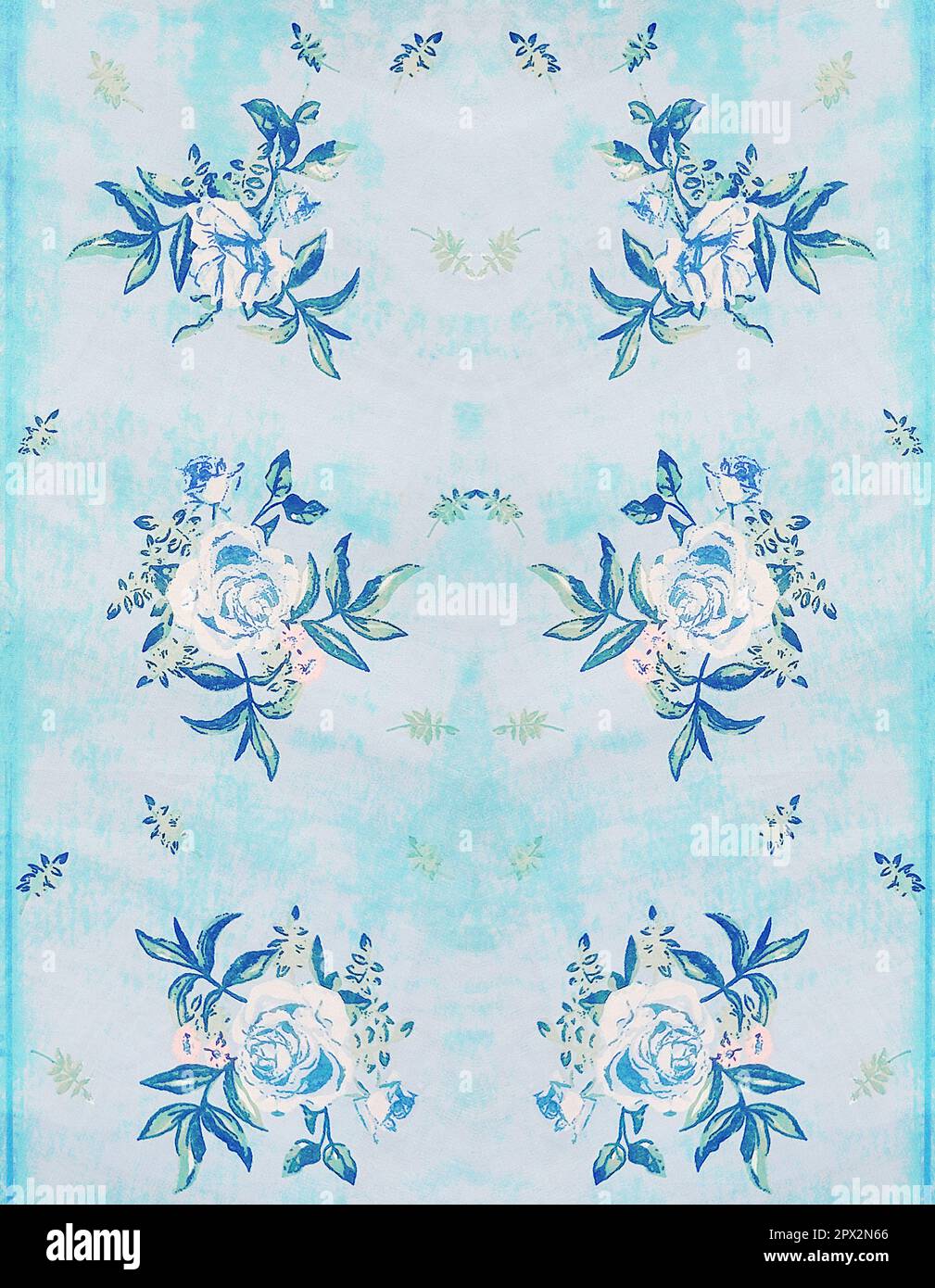 Vintage wallpaper with floral patterns Stock Photo - Alamy