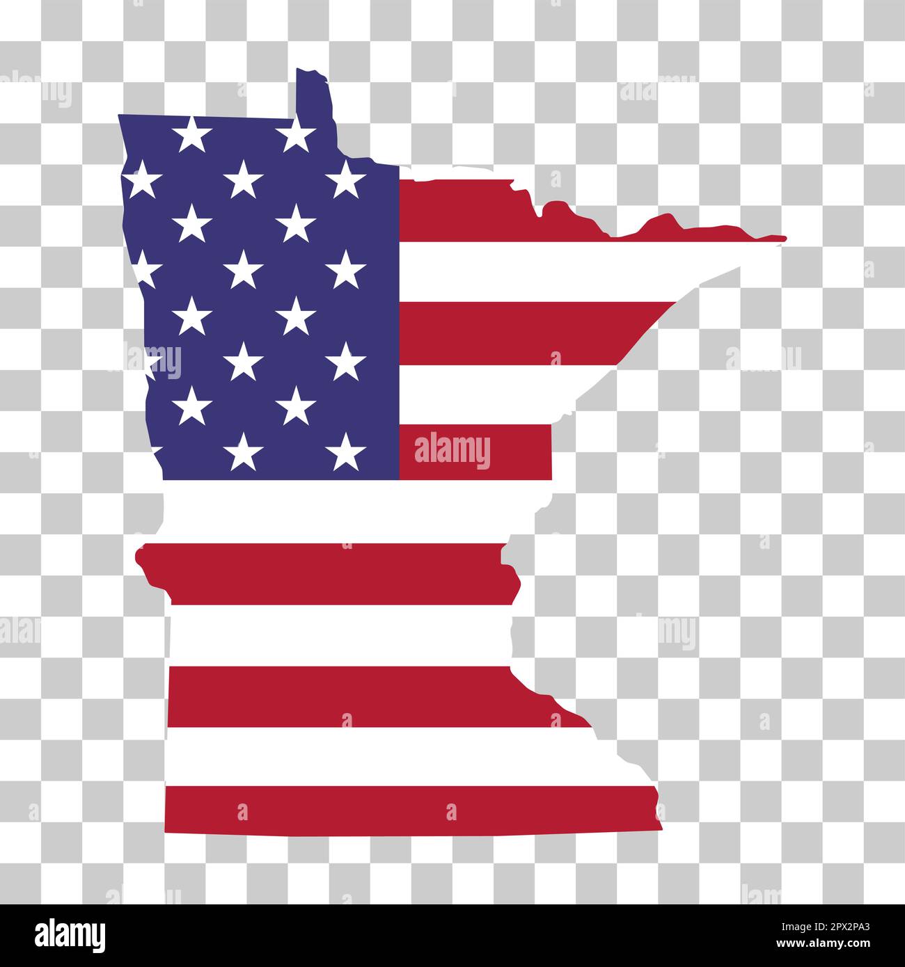 Minnesota map shape, united states of america. Flat concept icon symbol ...