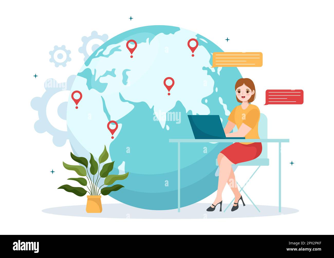 Outsourcing Business with Idea of Teamwork, Company Development ...