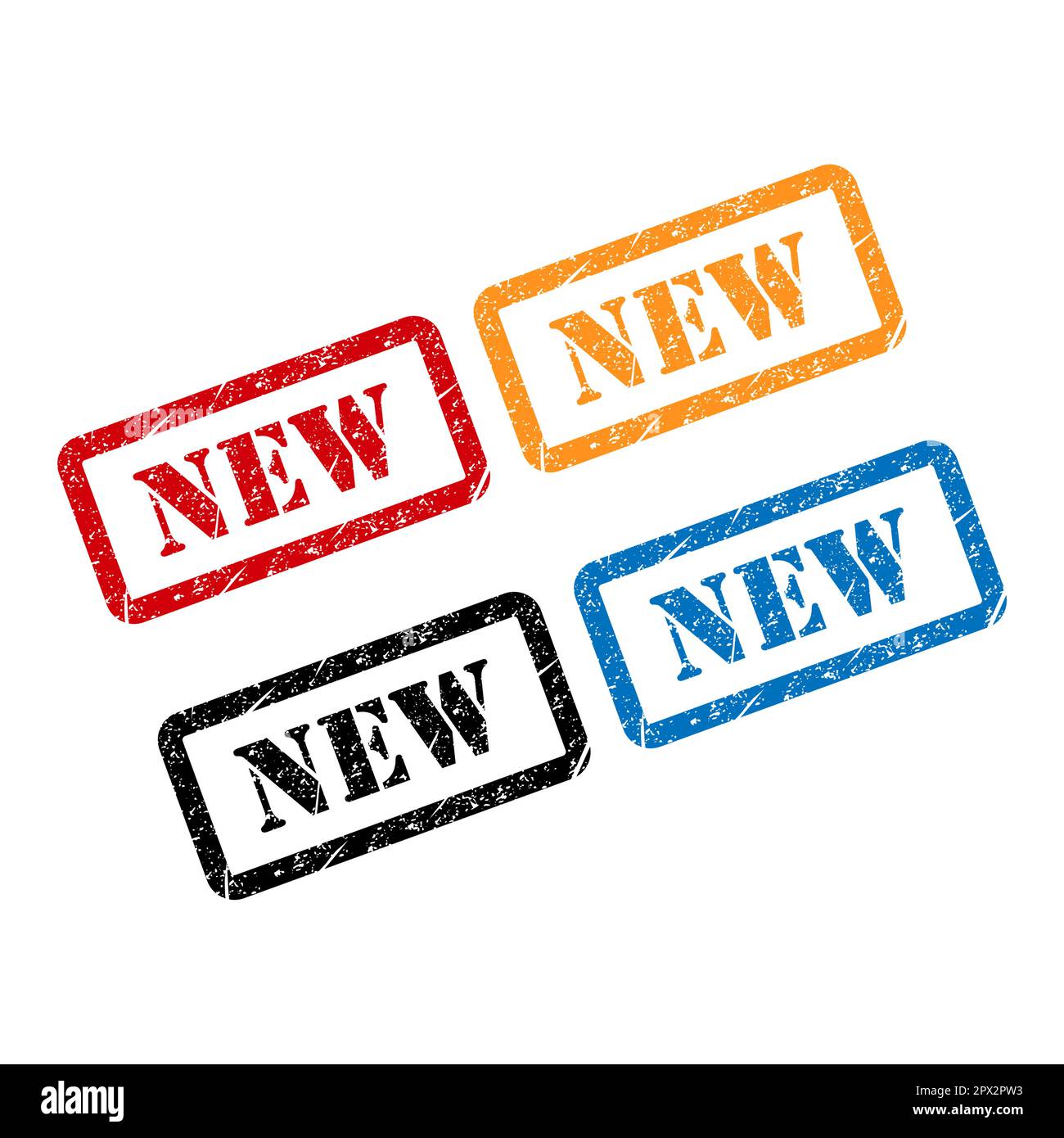 Set of New stamp symbol, label sticker sign button, text banner vector ...