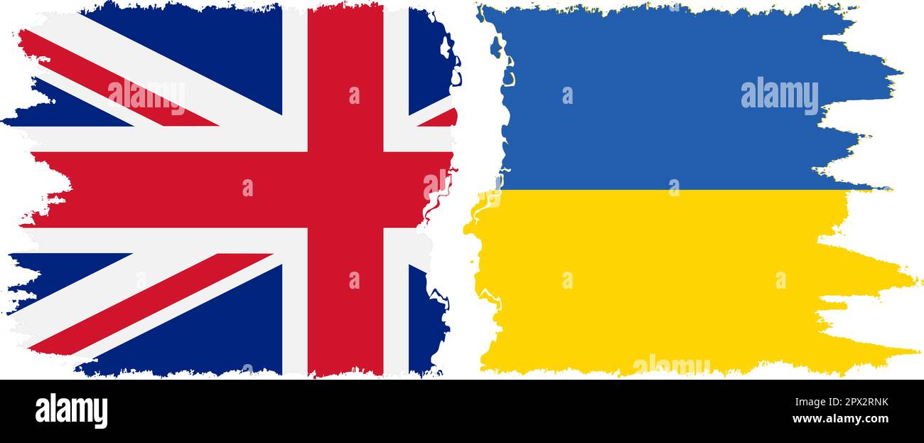 Ukraine and UK grunge flags connection, vector Stock Vector Image & Art ...