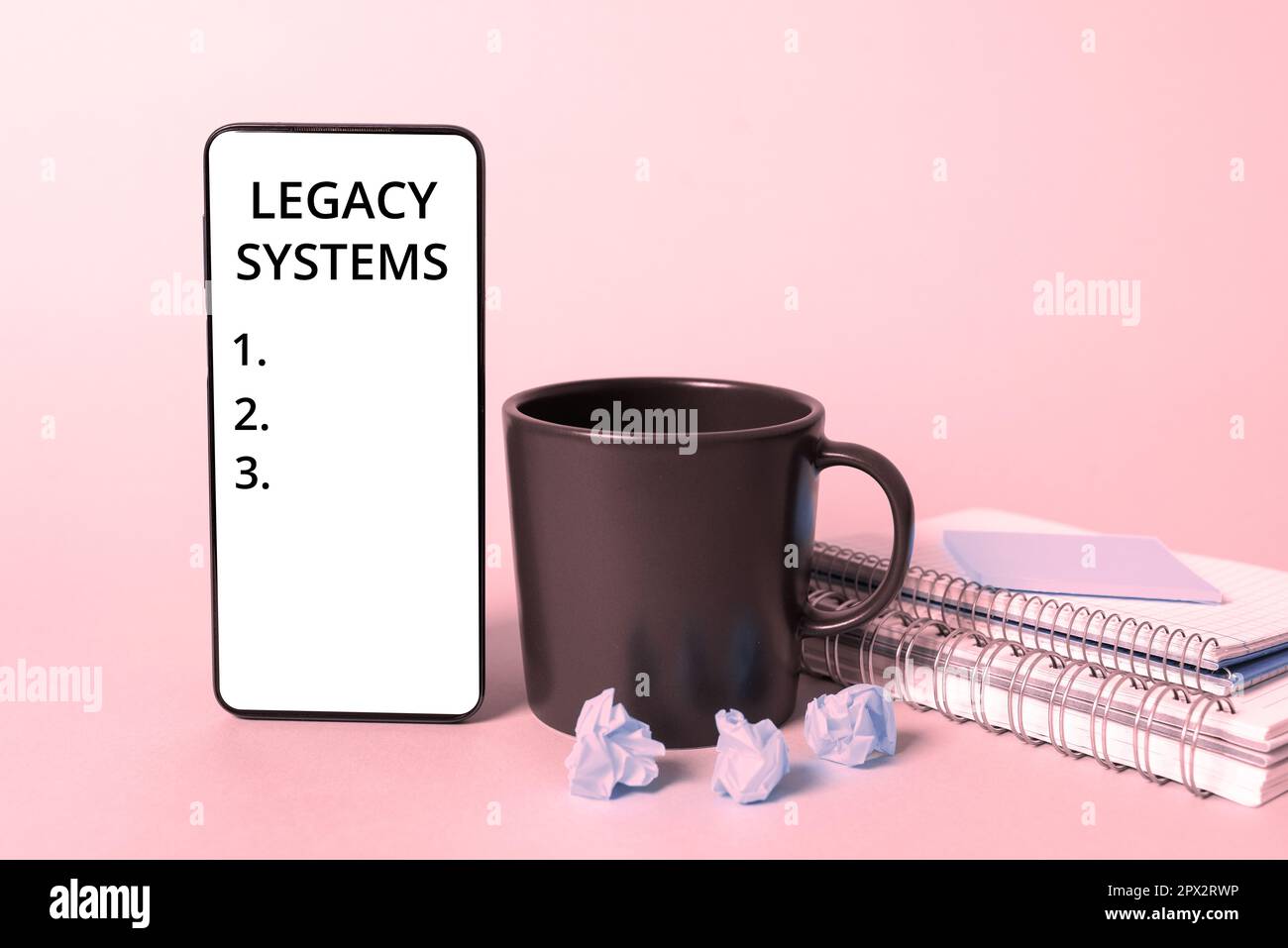 Hand writing sign Legacy Systems, Word Written on old method technology ...
