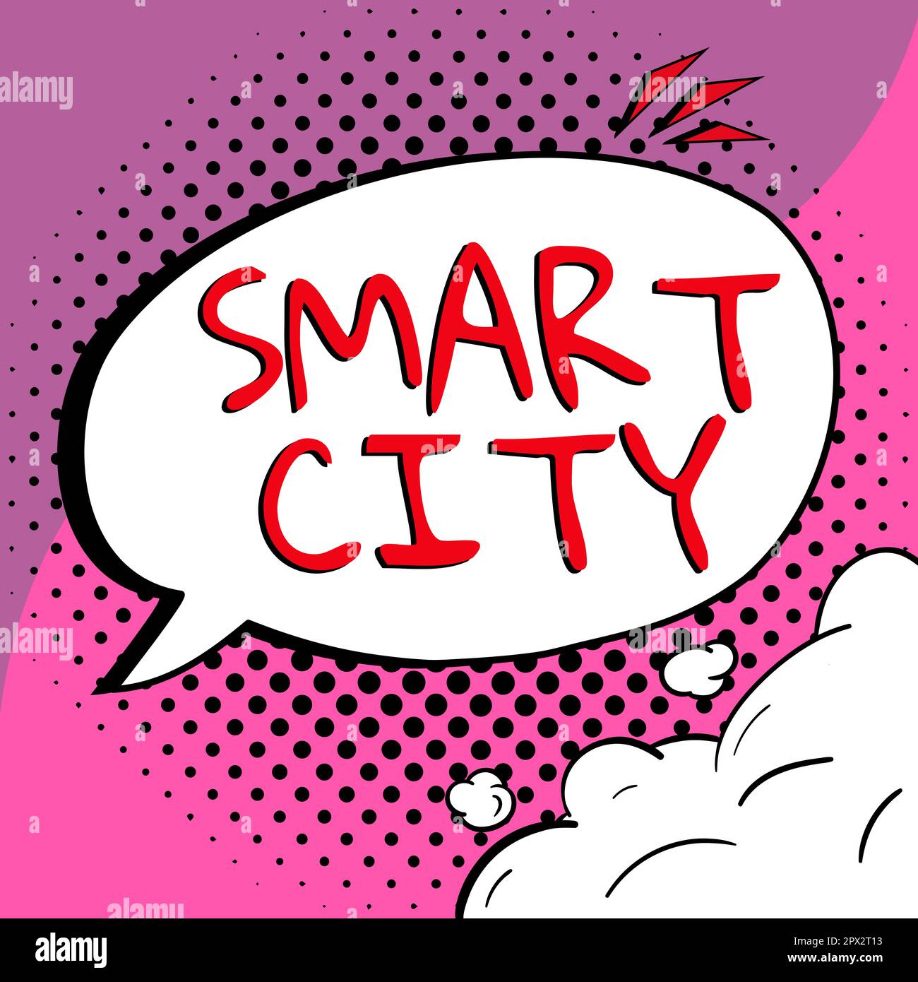 Conceptual caption Smart City, Business overview urban area that uses ...