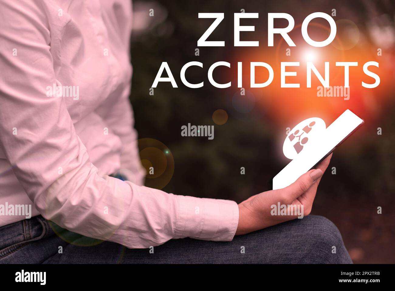 Text sign showing Zero Accidents, Word Written on important strategy ...