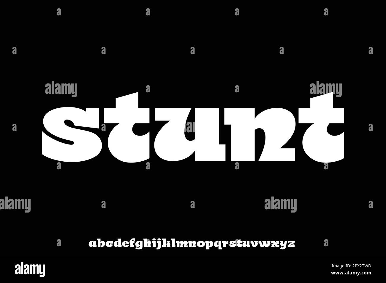 Unique and cute slab display font vector Stock Vector Image & Art - Alamy