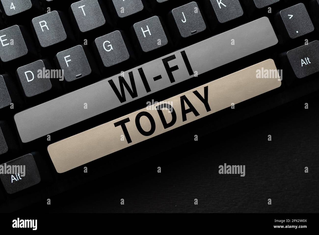 Text caption presenting Wi Fi, Business concept radio technologies ...