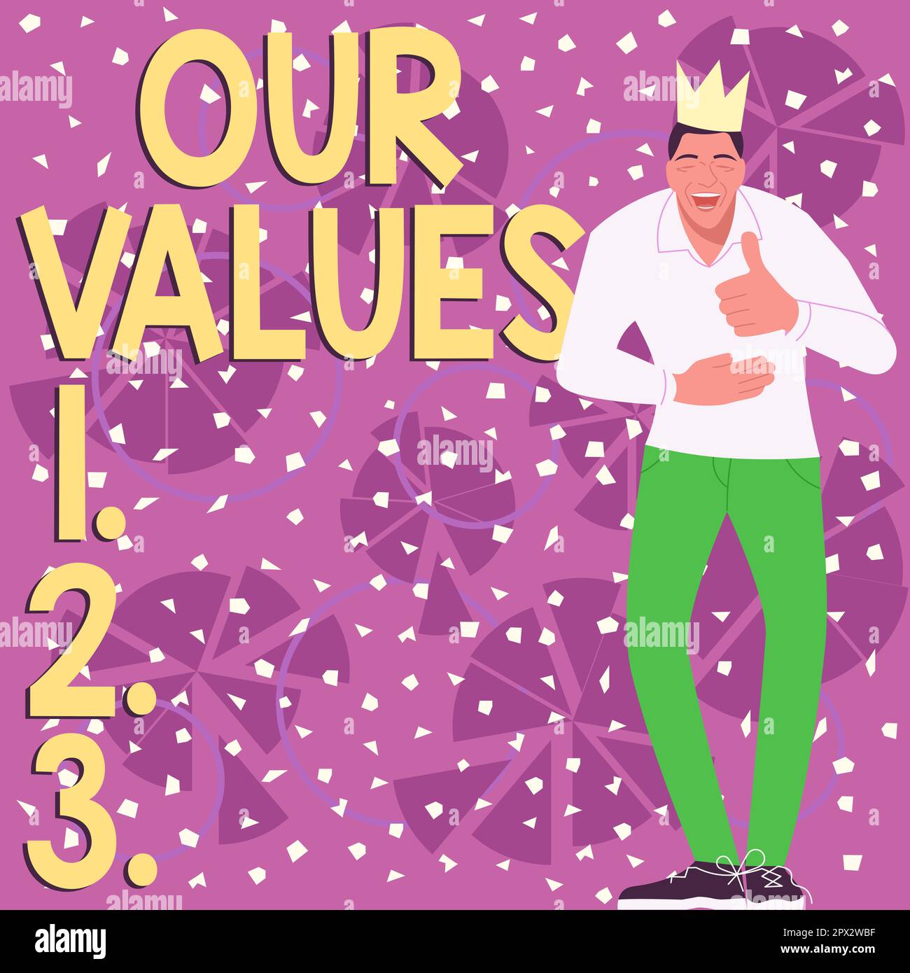 Sign displaying Our Values, Word for list of morals companies or ...