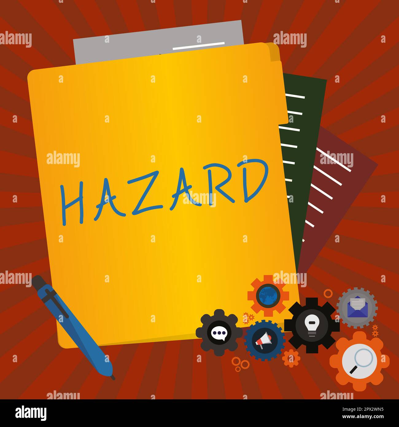 Writing displaying text Hazard, Word for account or statement ...
