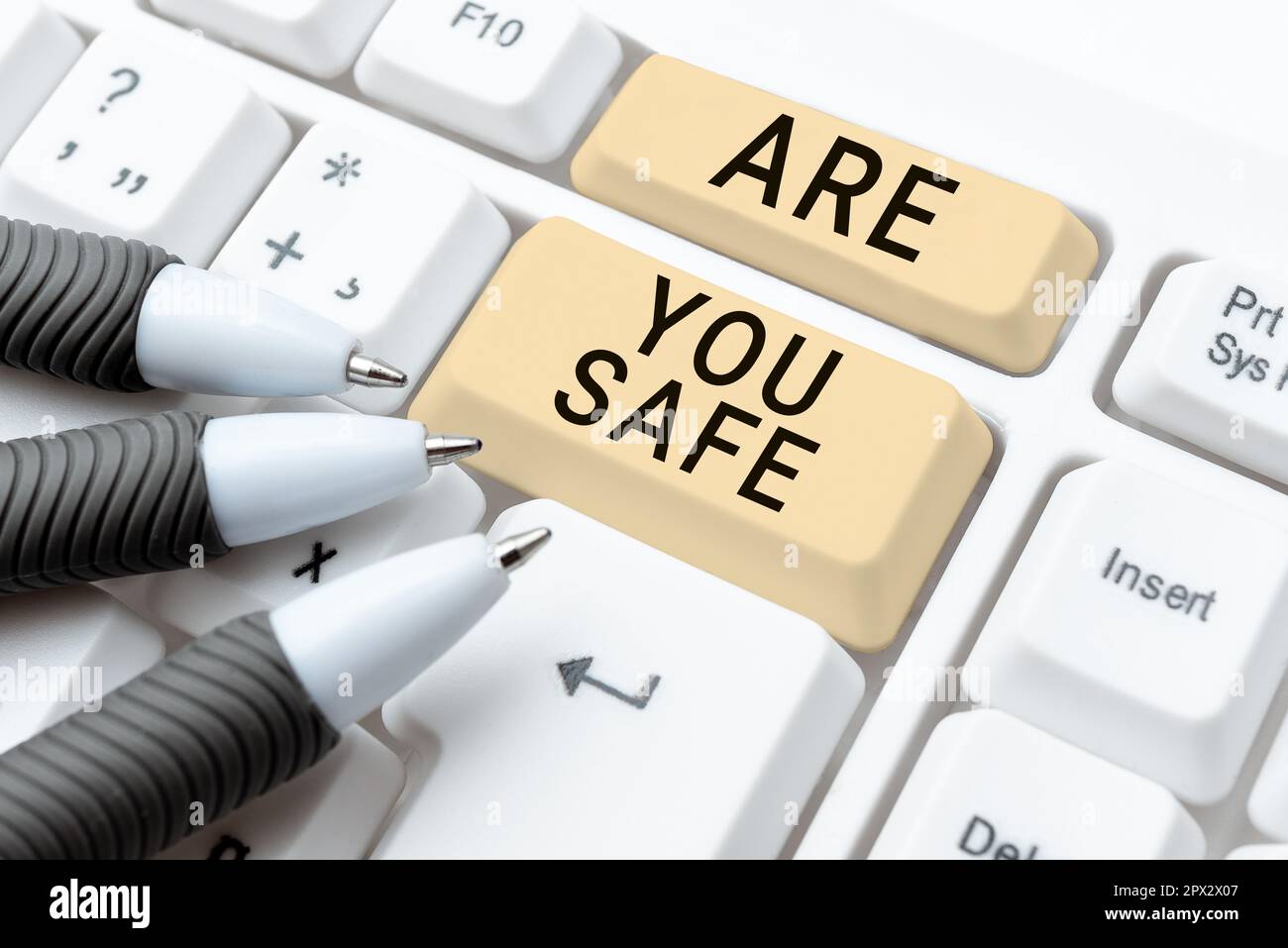 Text caption presenting Are You Safe, Business concept Free from danger ...