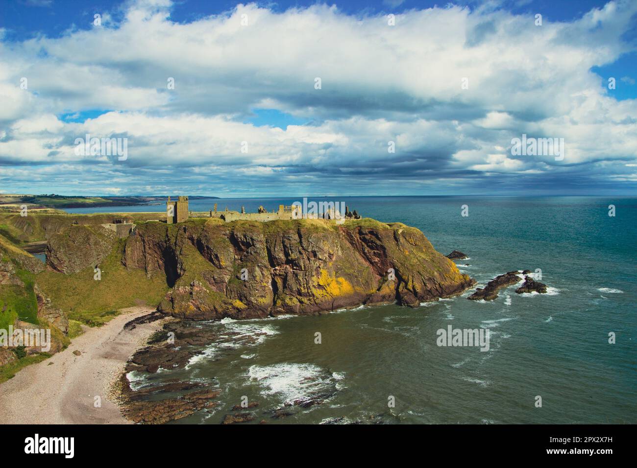 Dunnotar Castle in Stonhaven with views from afar Stock Photo - Alamy