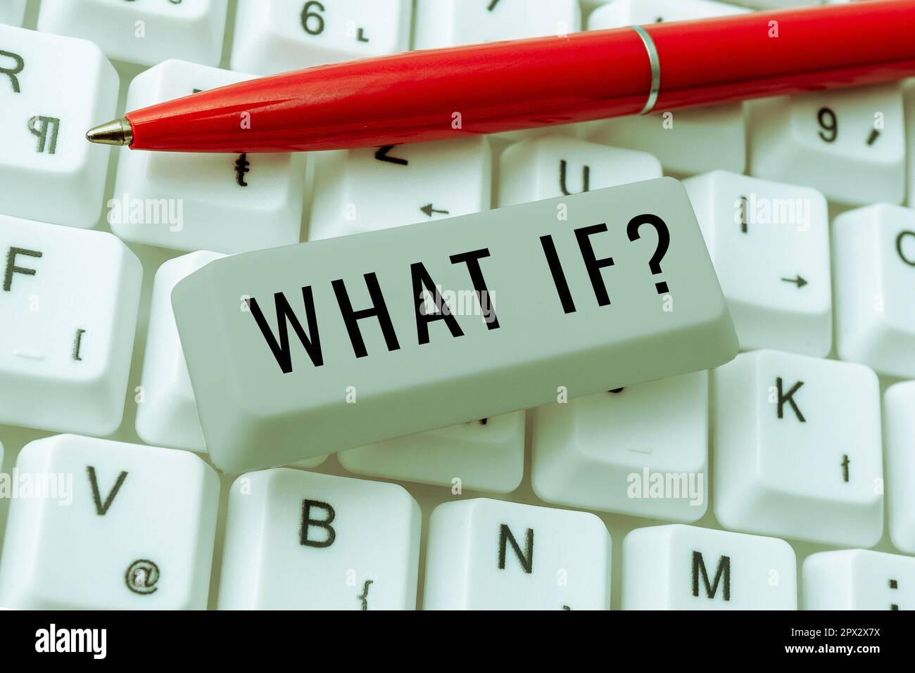 Text sign showing What If, Word for Study all possibilities Imagine ...