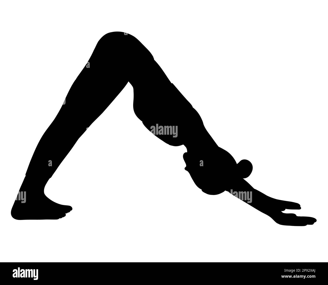 Training in yoga pose female character. Meditation, pilates, mental ...