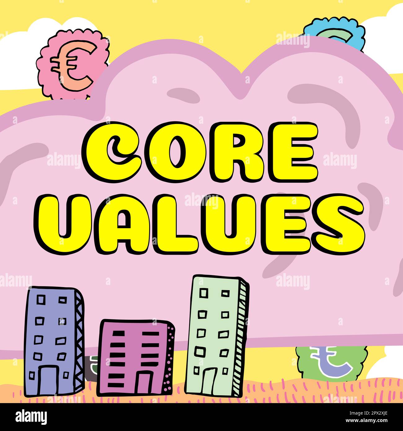 Conceptual caption Core Values, Business overview belief person or ...