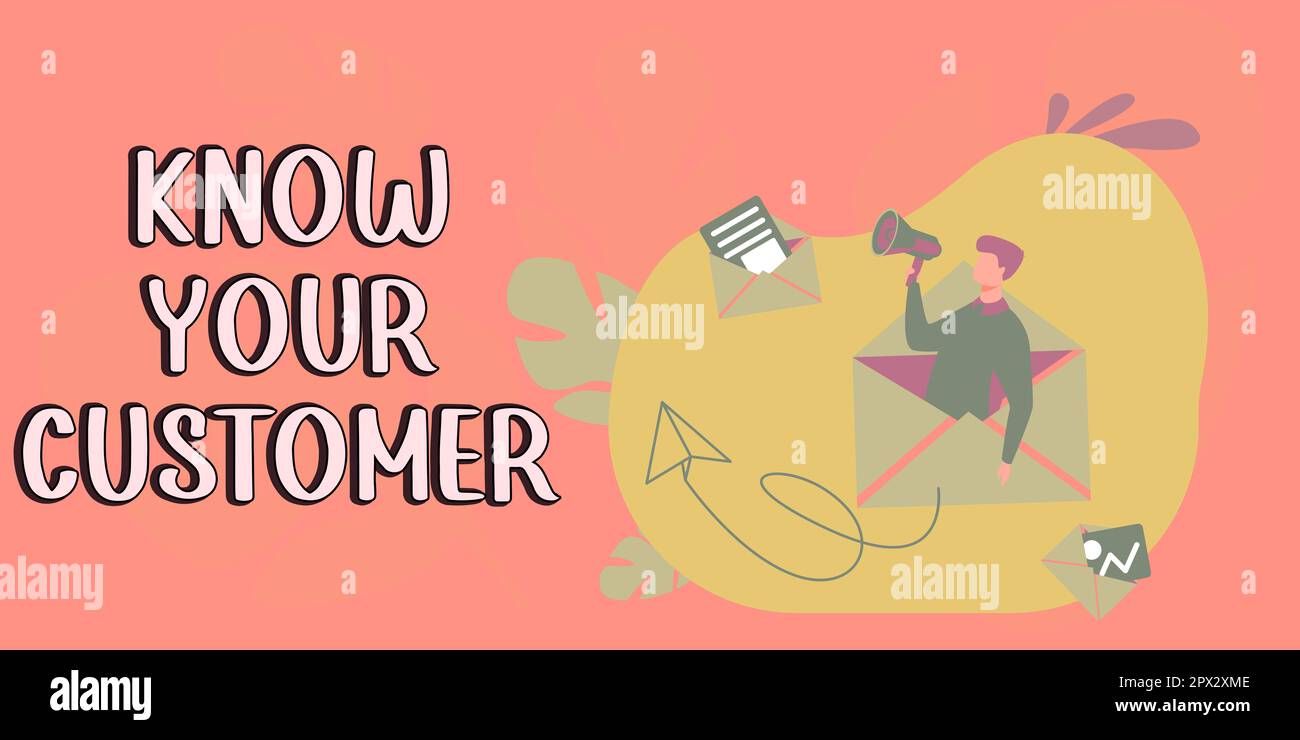 Hand writing sign Know Your Customer, Business idea Marketing creating ...