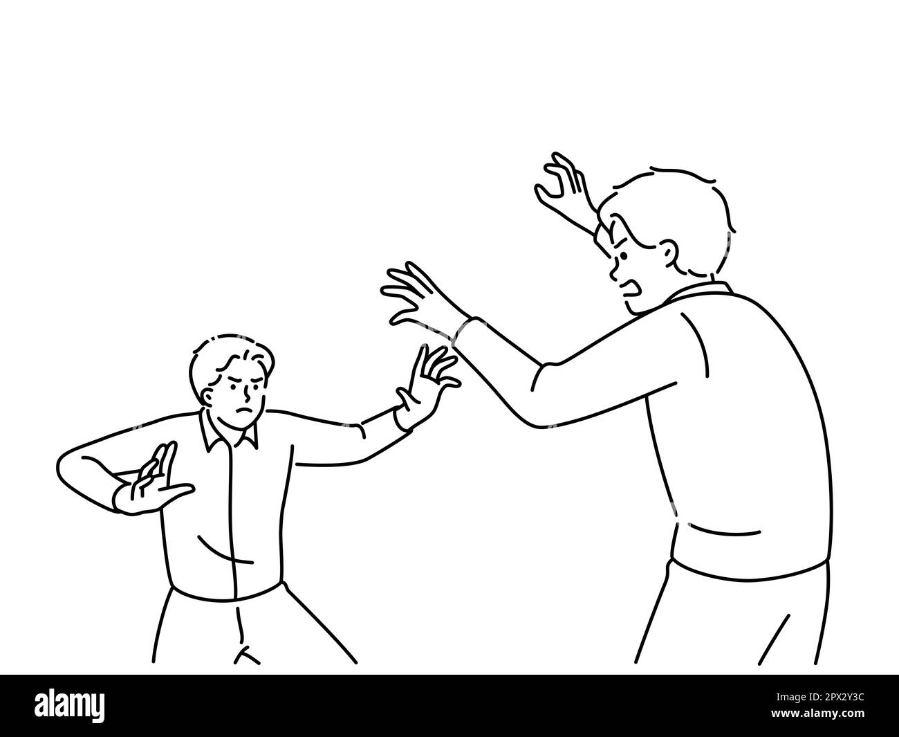 Furious businessmen fighting on world map background. Mad male ...