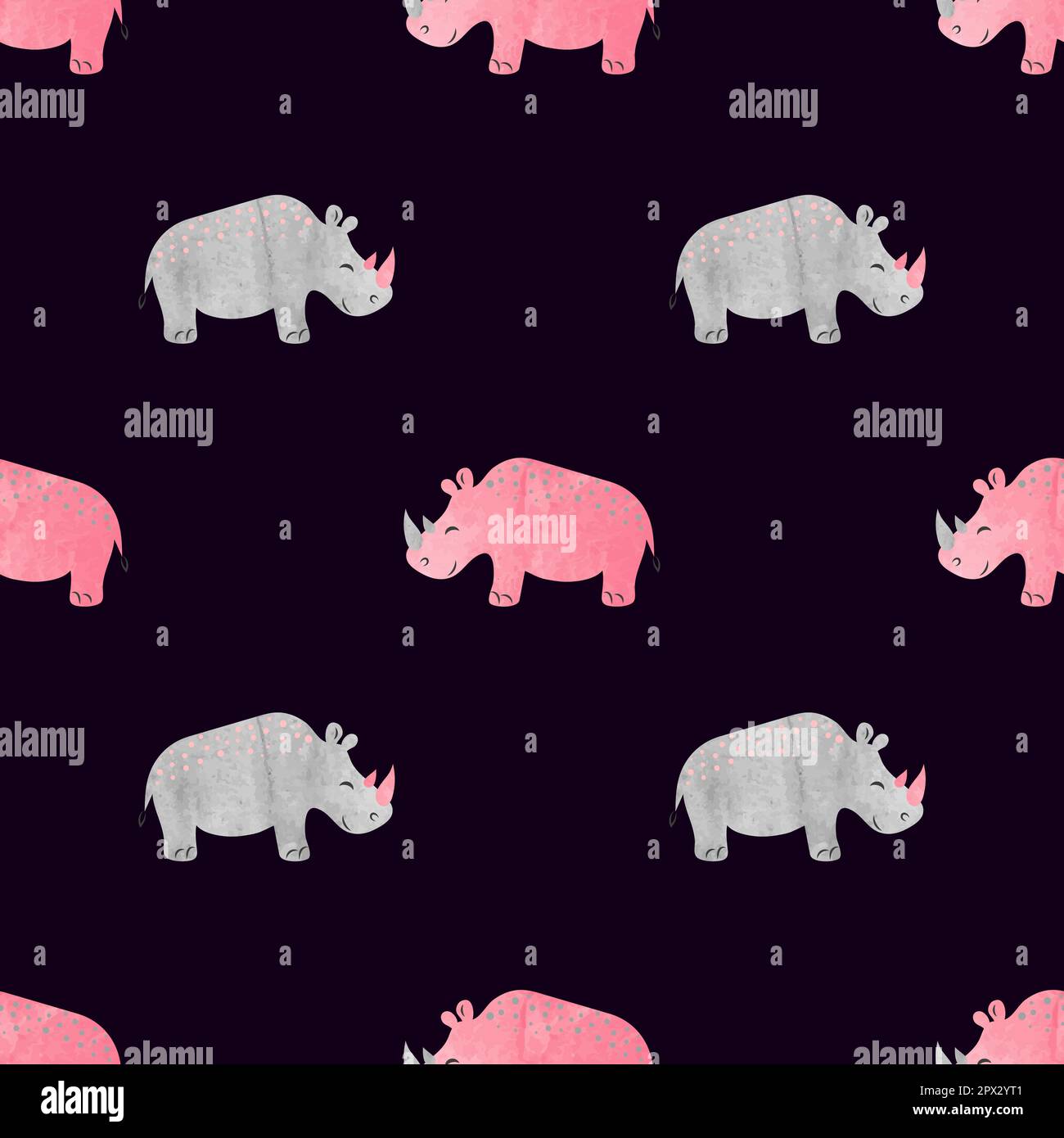 Baby rhino vector vectors hi-res stock photography and images - Alamy