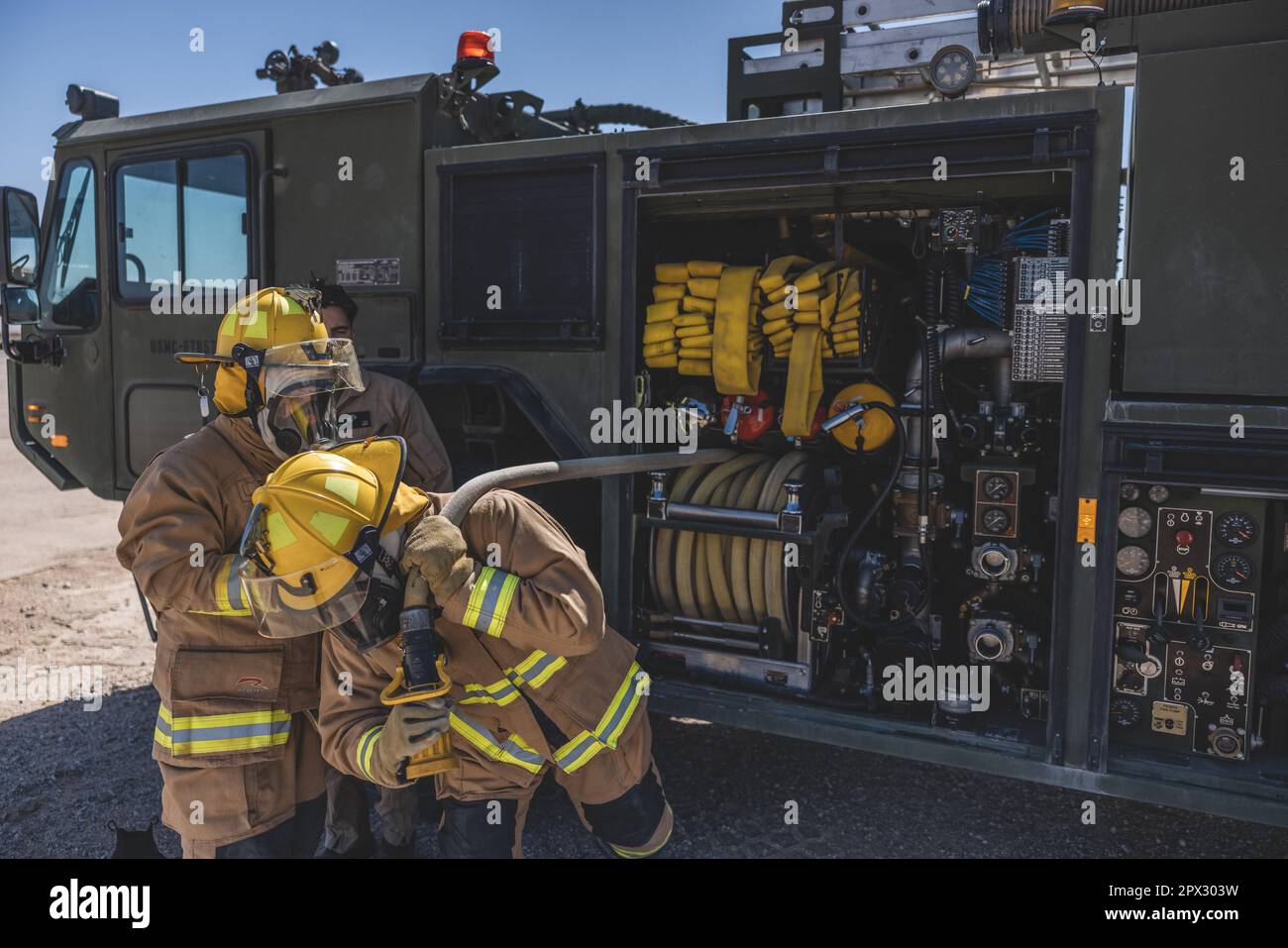 U.S. Marines with Headquarters Battalion, 1st Marine Division, perform ...