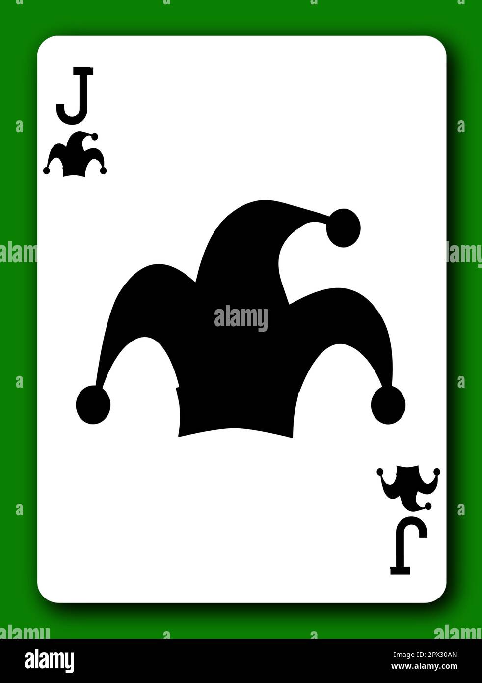 A Black Joker playing card with clipping path to remove background and ...