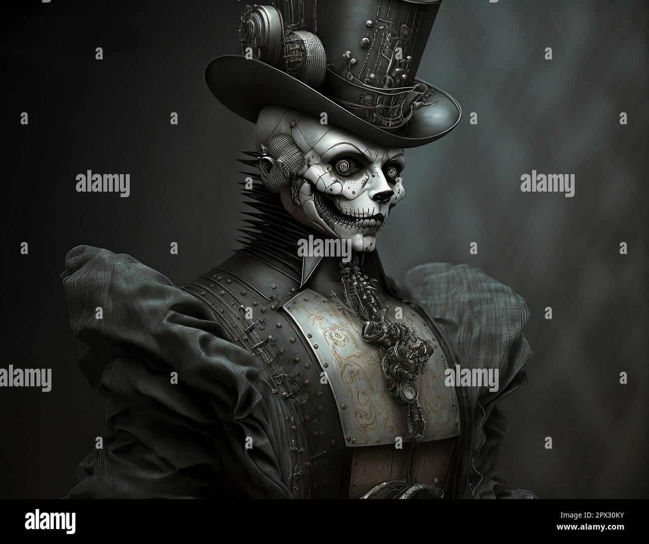 Human skeleton top hat hi-res stock photography and images - Alamy