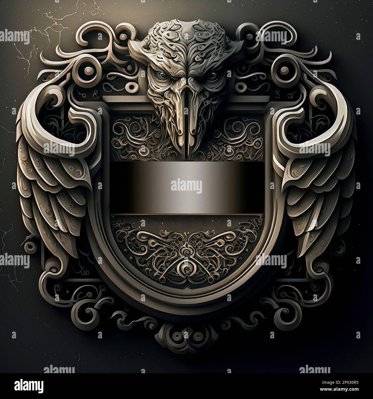 Tribal wings shield hi-res stock photography and images - Alamy