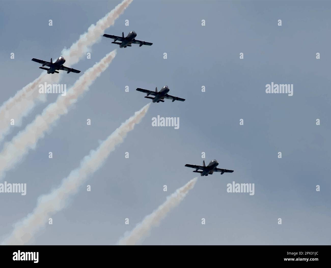 Blue sky smoke trail Stock Vector Images - Alamy