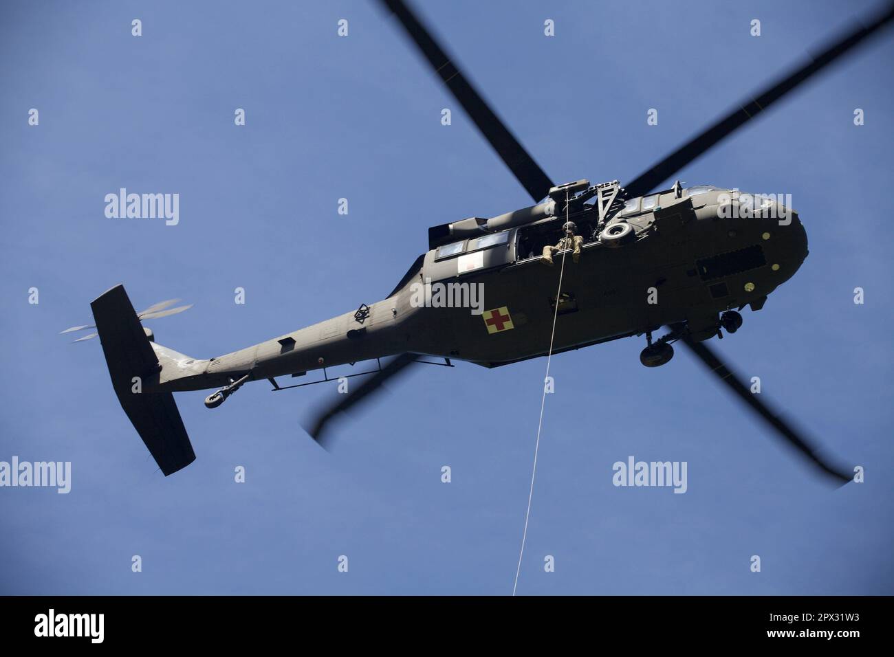 A U.S. Army UH-60 L Black Hawk Helicopter, assigned to 4th Ranger ...